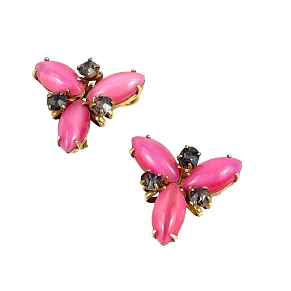 Unbranded | Jewelry | Vintage 93s Lingerie Pins Pink Black Rhinestone ...